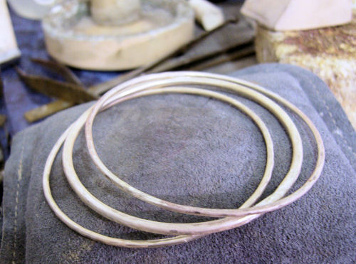 How To Create Hammered Silver Bangles | The Bench