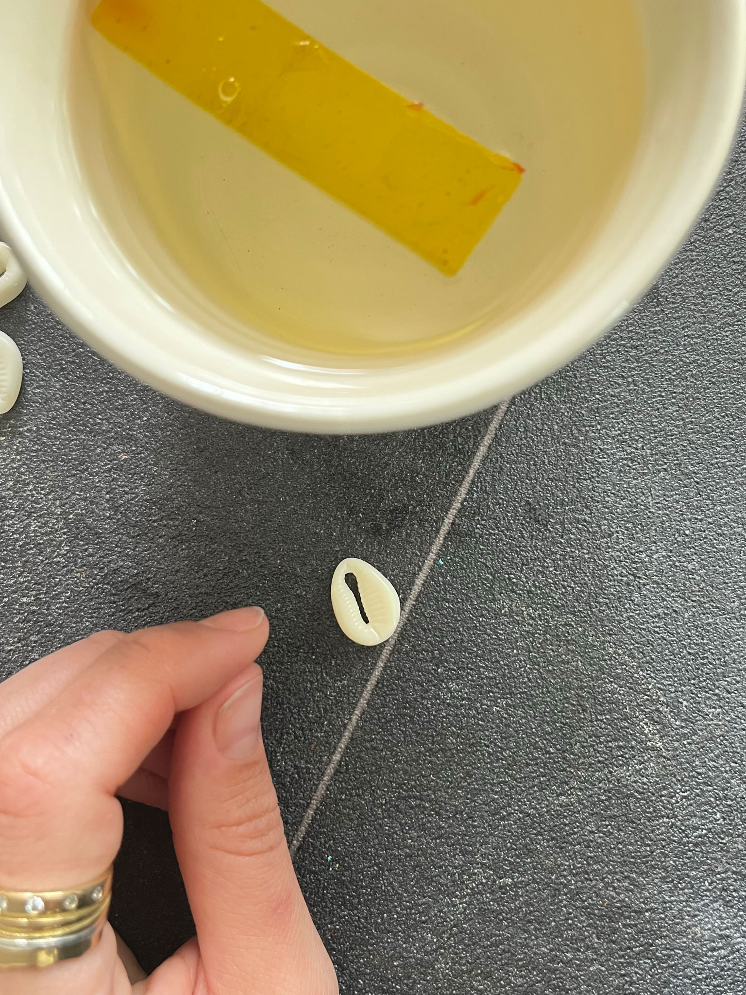 Cowrie Shell Silver Clay Pendant - The Bench