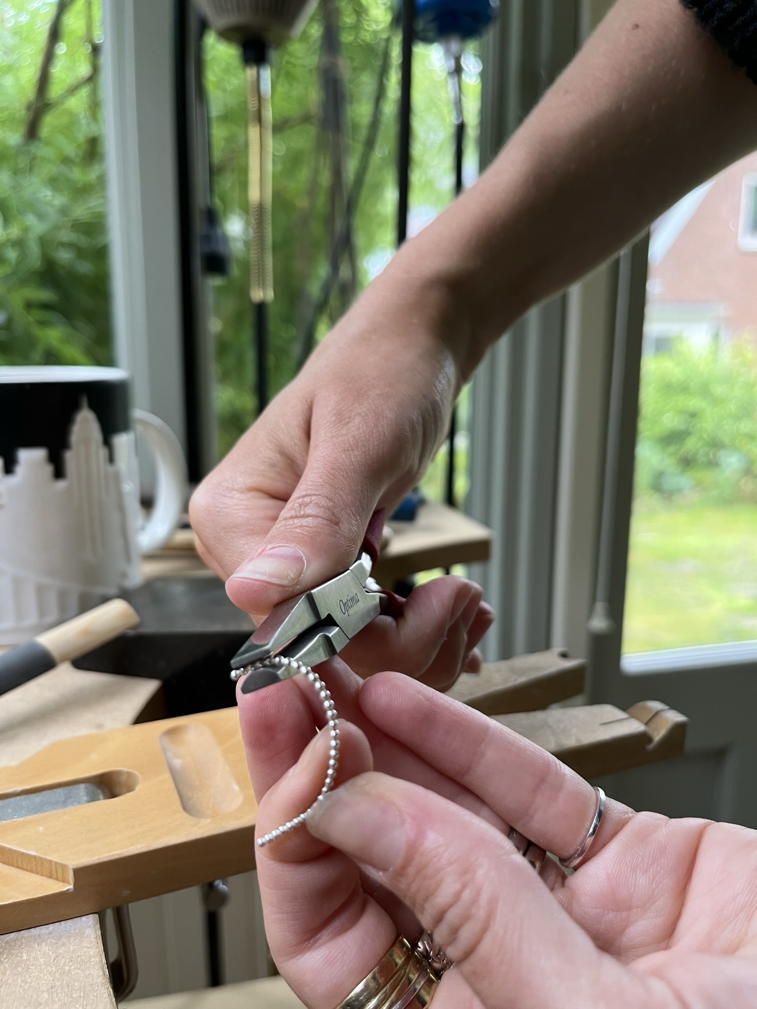 Silver Wire Stacking Rings - The Bench