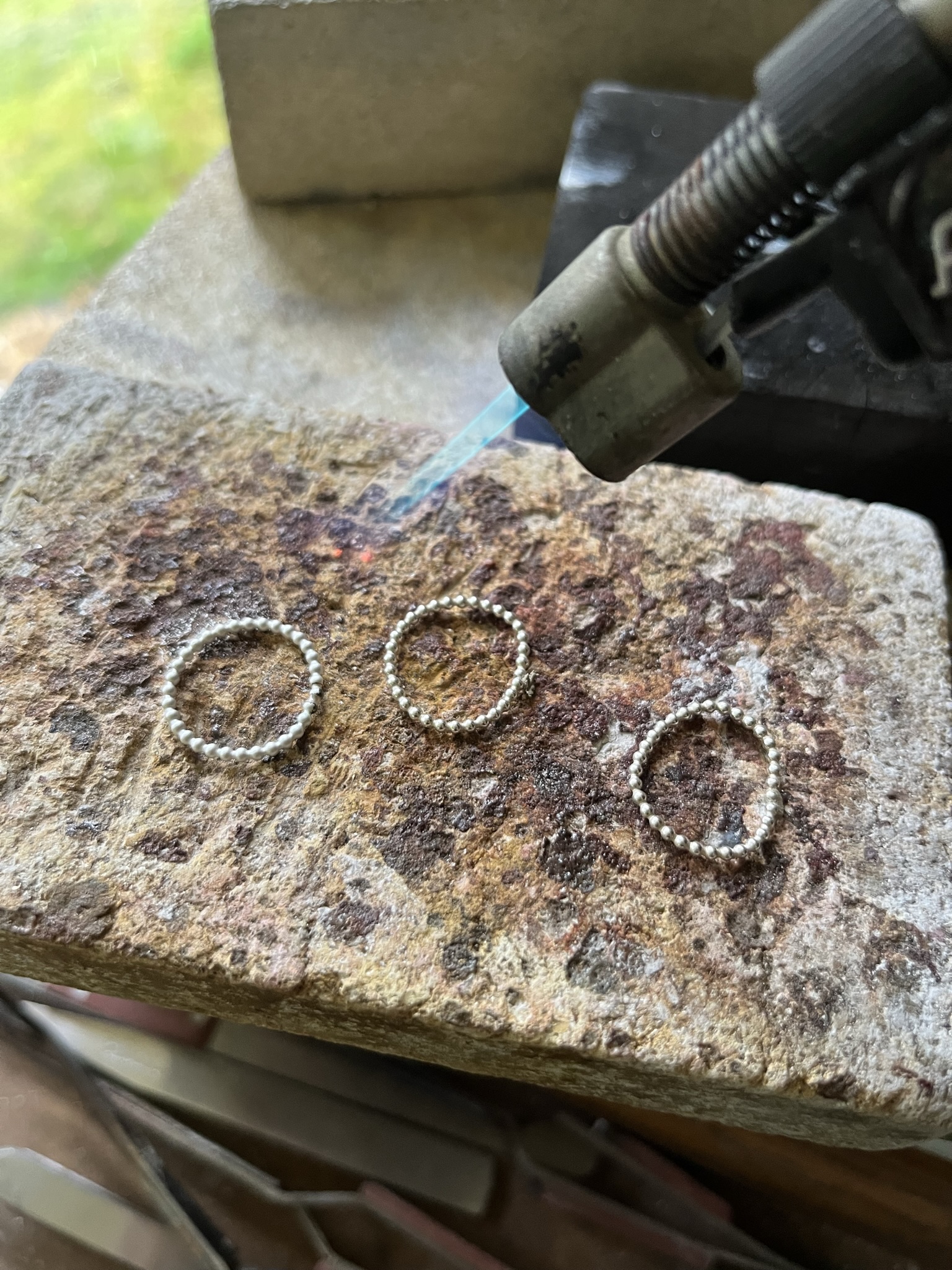 Silver Wire Stacking Rings - The Bench