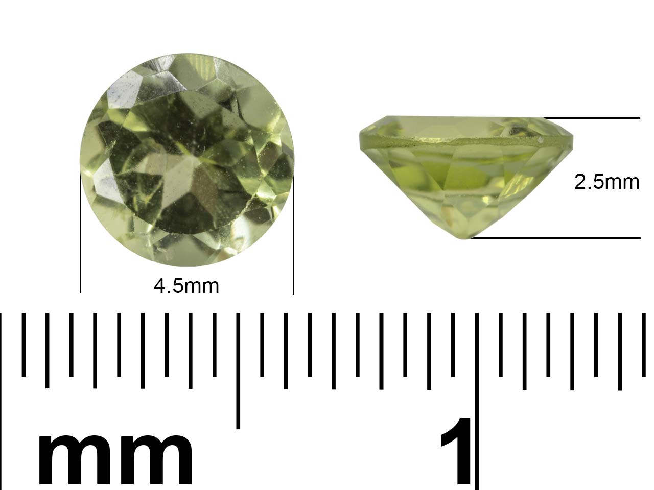 Peridot, Round, 4.5mm - cooksongold.com