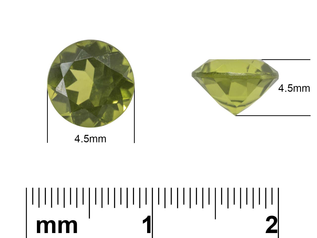 Peridot, Round, 7mm - cooksongold.com