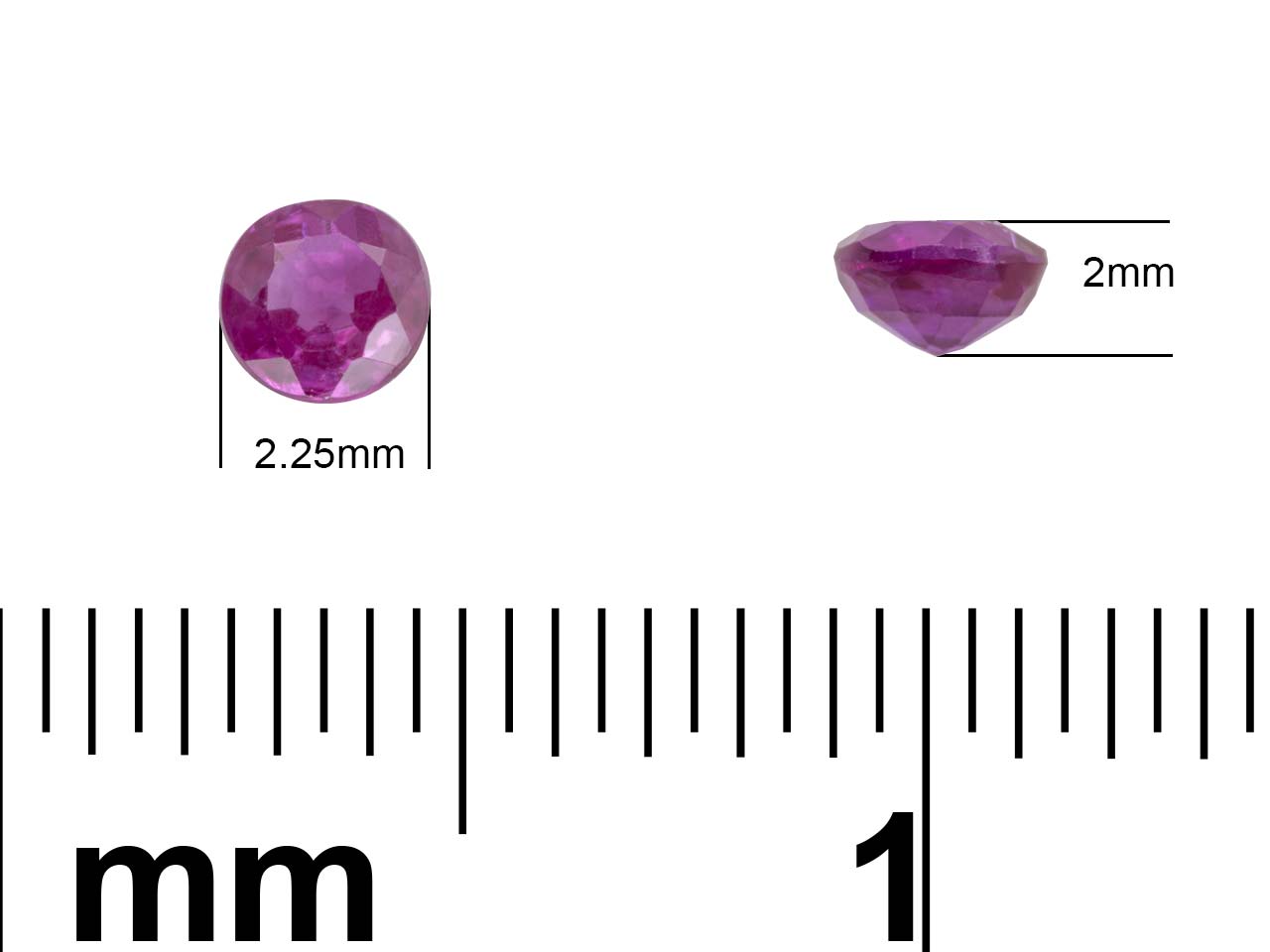 Ruby, Round, 2.25mm - cooksongold.com