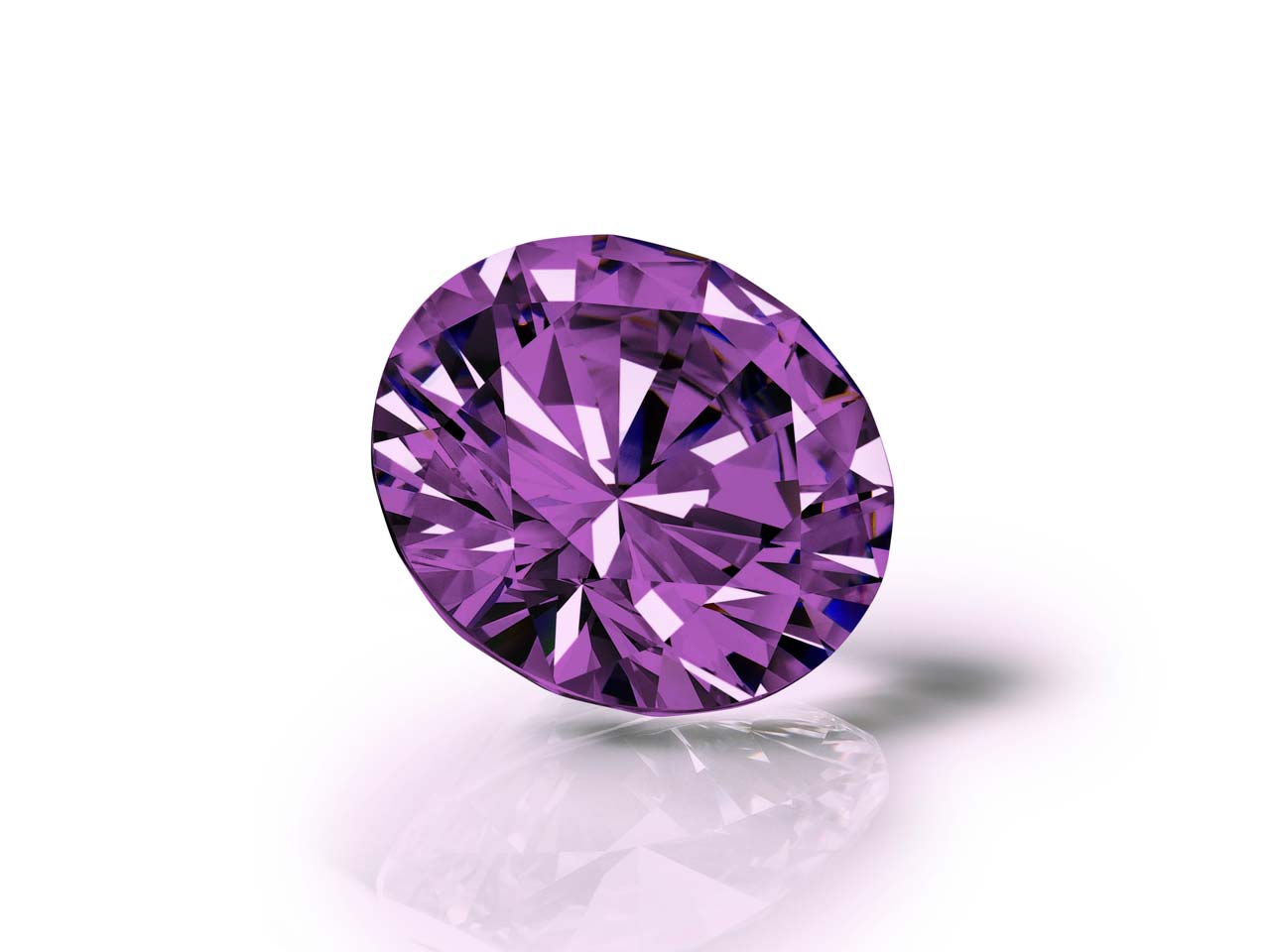 Preciosa Cubic Zirconia, The Alpha Round Brilliant, 4mm, Amethyst ...