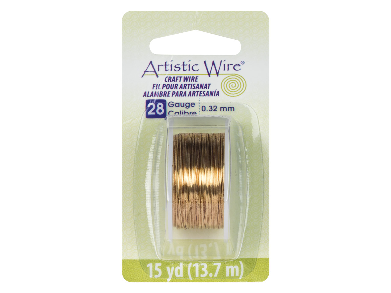 Beadalon Artistic Wire 28 Gauge Tarnish Resistant Brass 0.32mm X 13.7m - cooksongold.com