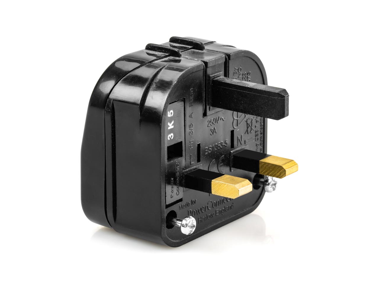 Eu Cee Round 2 Pin Plug To UK 3 Pin Plug Converter - cooksongold.com