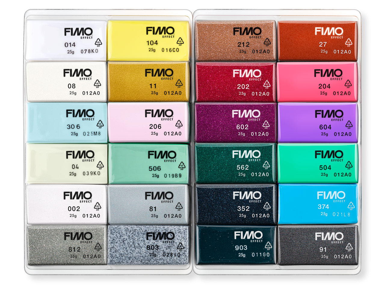 Fimo Effect Colour Pack of 24 - cooksongold.com