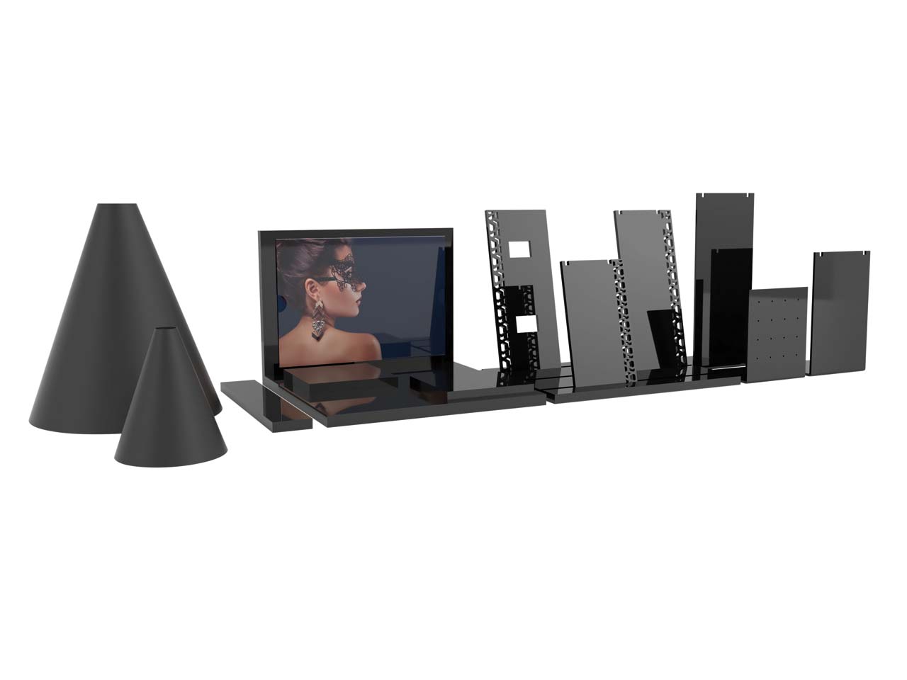 Black Bracelet Display Cone - cooksongold.com