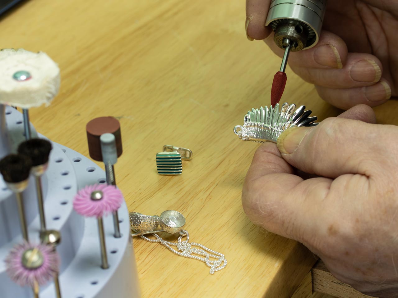 Eveflex Rubber Flame Burr, 706, Brown - Fine, 12 X 4.3mm - cooksongold.com