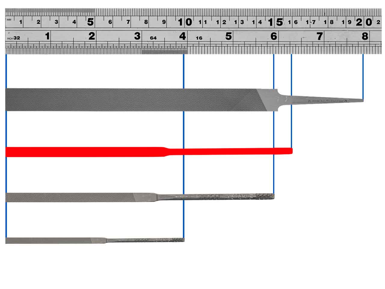 Vallorbe Needle File, Barrette, 160mm/6'', Cut 2 - Medium Grade ...