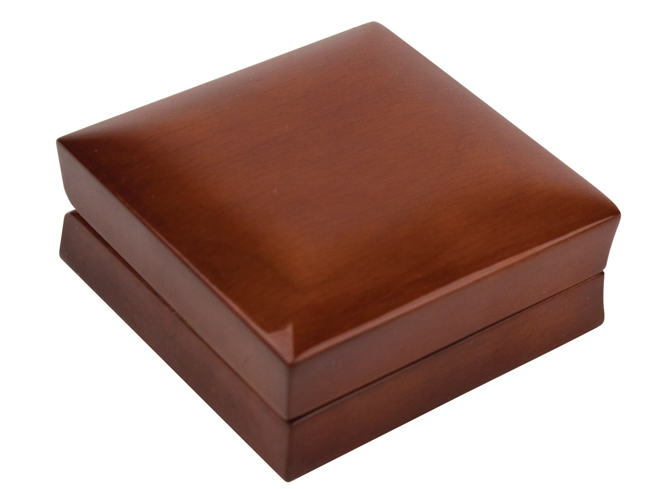 Wooden Cufflink Box, Mahogany Colour - cooksongold.com