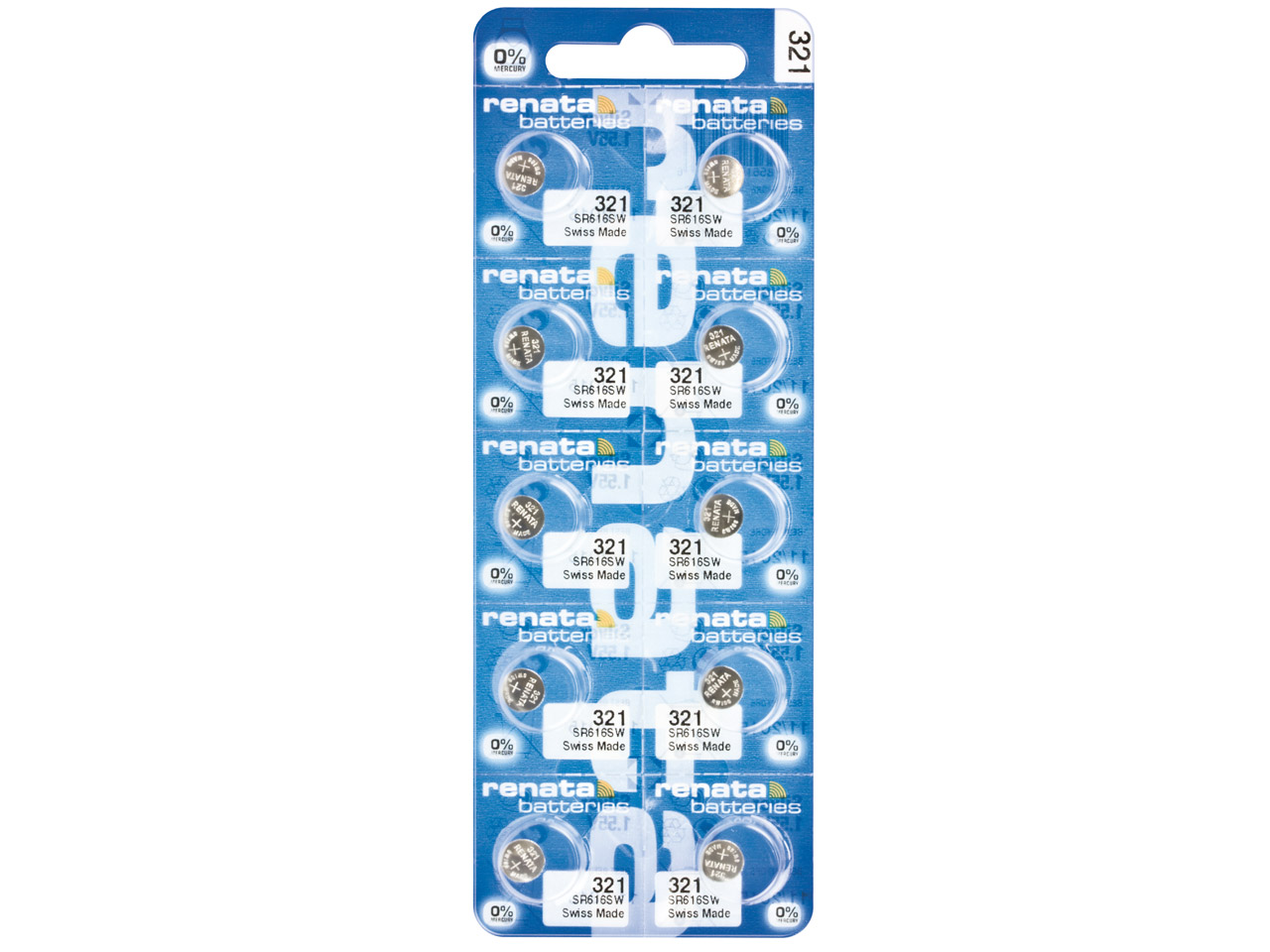 Renata Watch Battery 373, Strip Of 10 - cooksongold.com