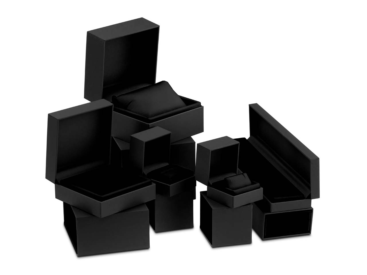 Premium Black Soft Touch Bangle Box - cooksongold.com