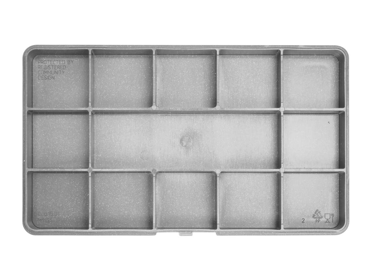 Wham Mini Storage Organiser 17x11x2.5cm 13 Compartments Dolphin Grey ...