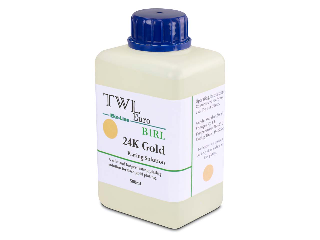 TWL Eko-line B1RL 24ct Yellow Gold, Plating Solution, 500ml ...