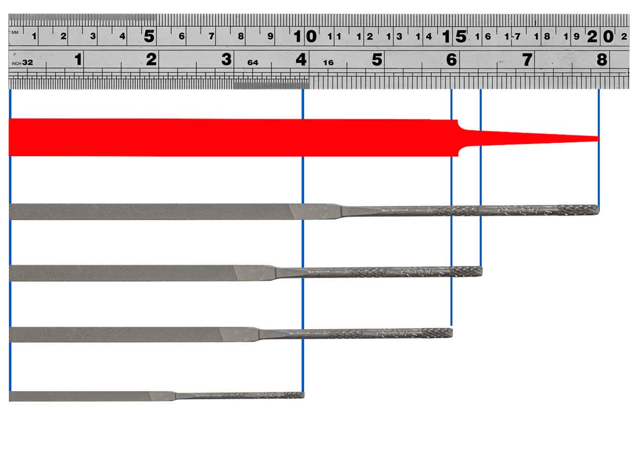 Vallorbe Half Round File, 150mm/6'', Cut 0 - Coarse Grade - cooksongold.com
