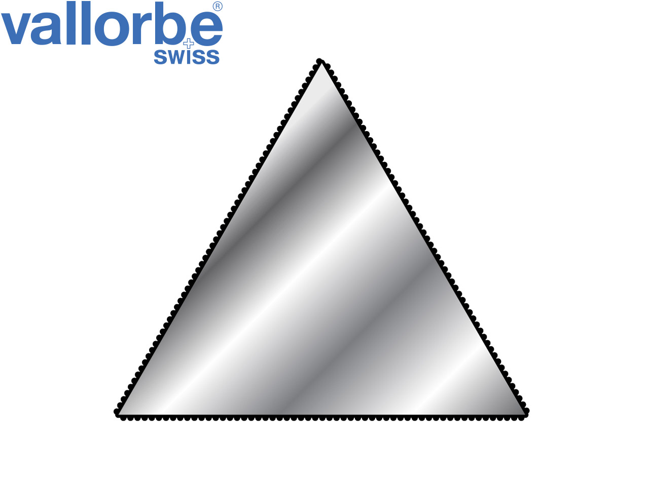 Vallorbe Three Square File, 150mm/6", Cut 2 - Medium Grade ...