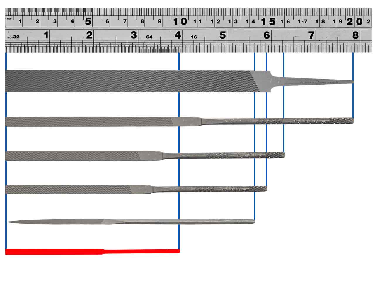 Vallorbe Essential File, Set Of 6, 100mm/4", Cut 2 - Medium Grade ...