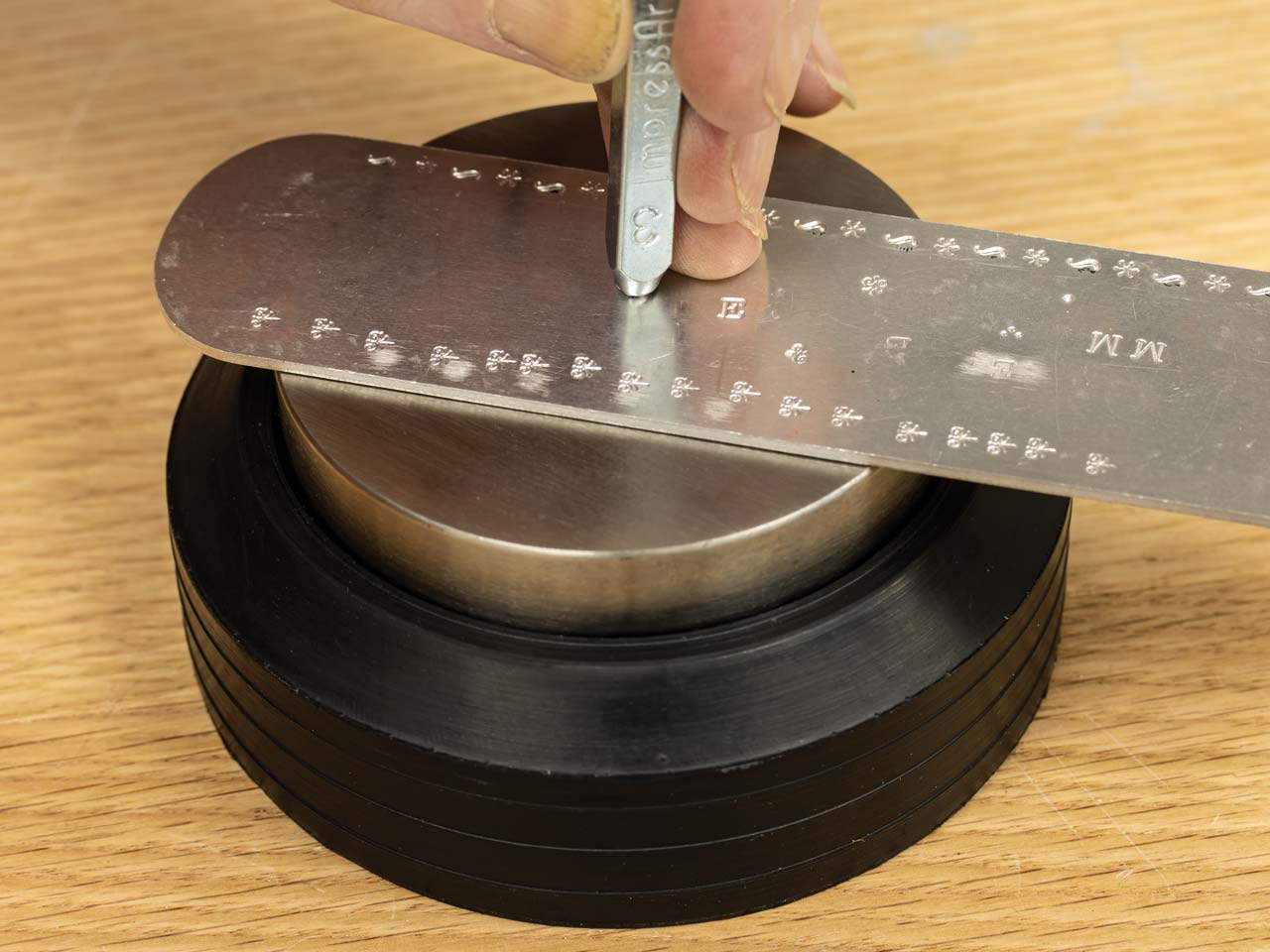 Round Steel And Nylon Bench Anvil Block - cooksongold.com