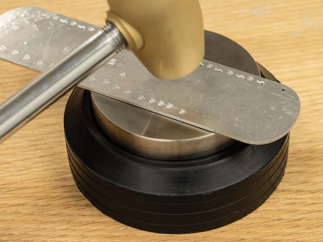 Round Steel And Nylon Bench Anvil Block - cooksongold.com