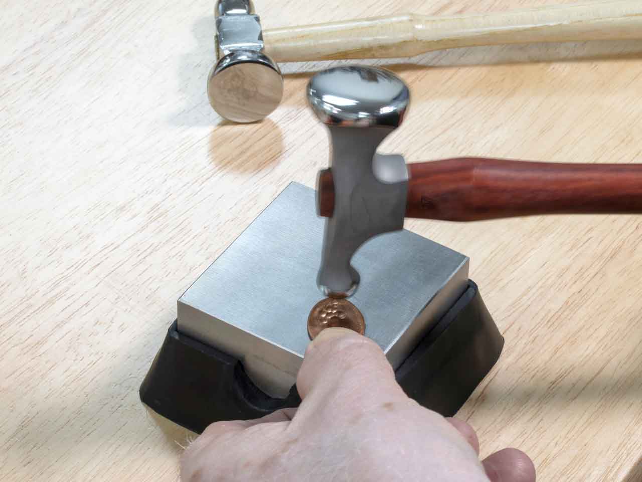 Steel Bench Block With Rubber, 63mm X 63mm - cooksongold.com