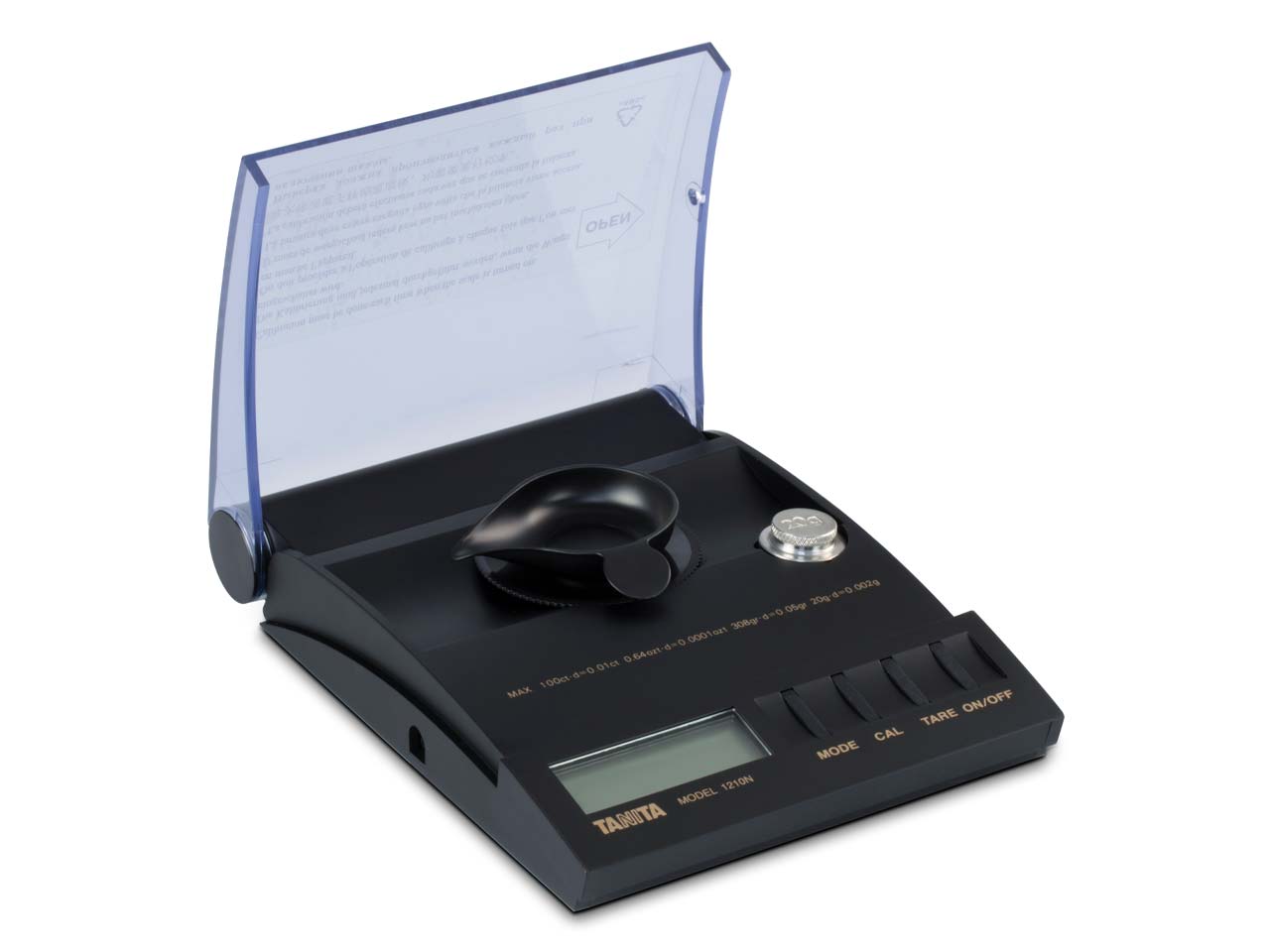 Tanita 1210n Professional Digital Mini Carat Scale 20g X 0.002g / 100ct X 0.01ct - cooksongold.com