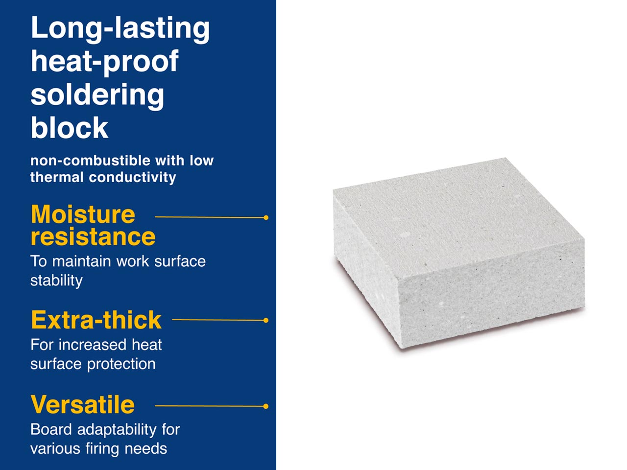 Soldering Block 50 X 50 X 20mm - cooksongold.com