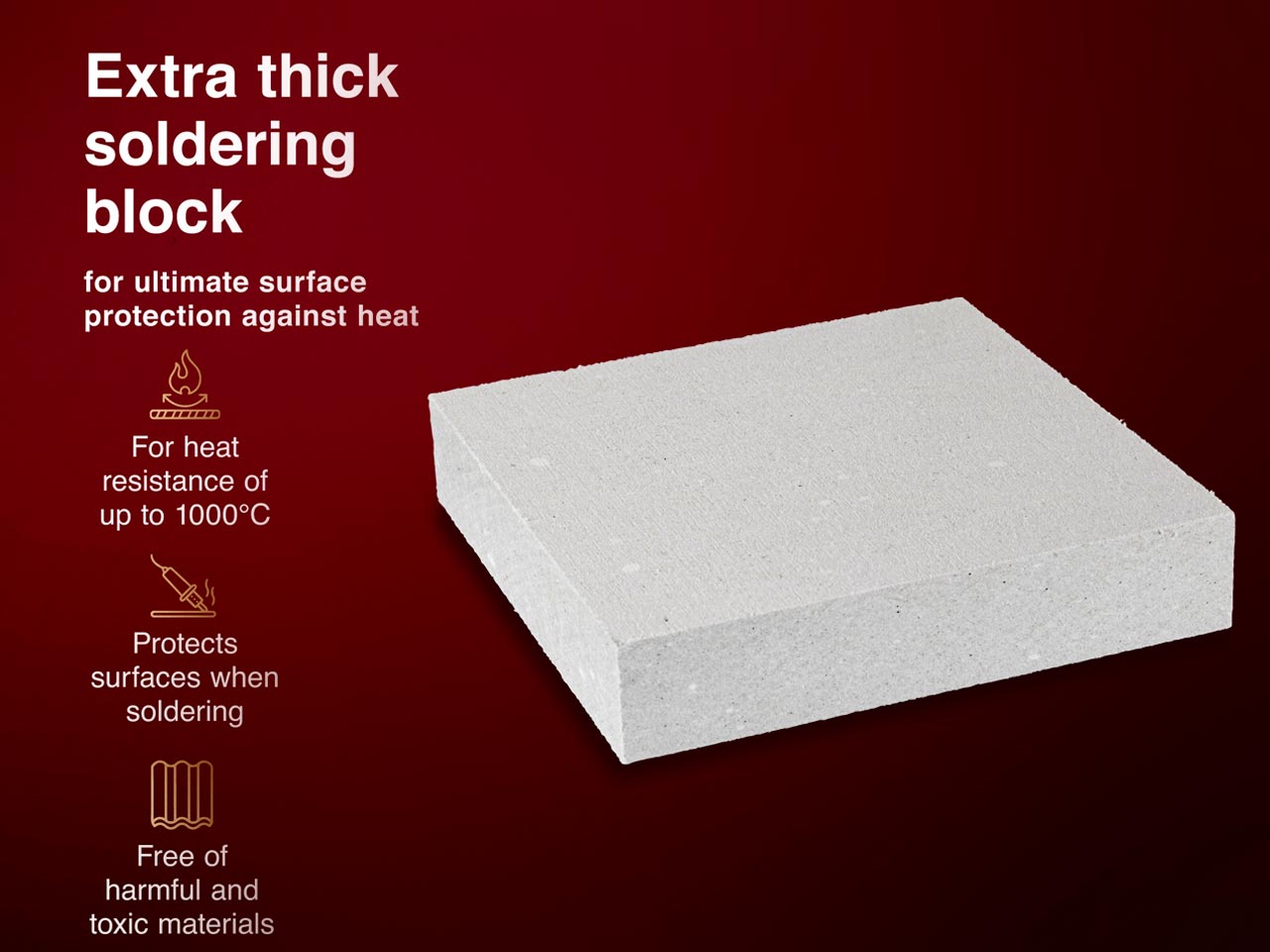 Soldering Block 100 X 100 X 20mm - cooksongold.com