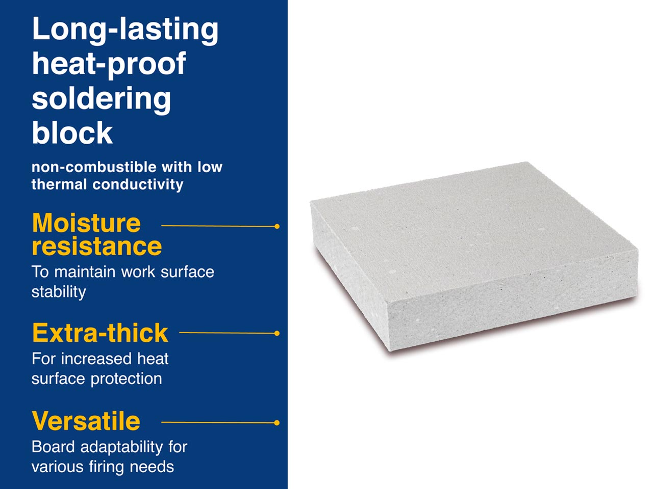 Soldering Block 100 X 100 X 20mm - cooksongold.com