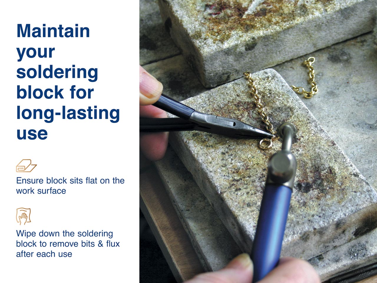 Soldering Block 100 X 100 X 20mm - cooksongold.com