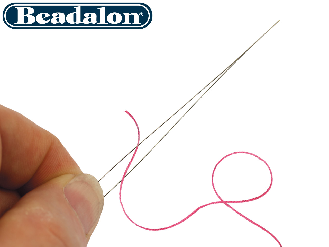 Beadalon Big Eye Curved Beading Needles, Pack of 2 - cooksongold.com