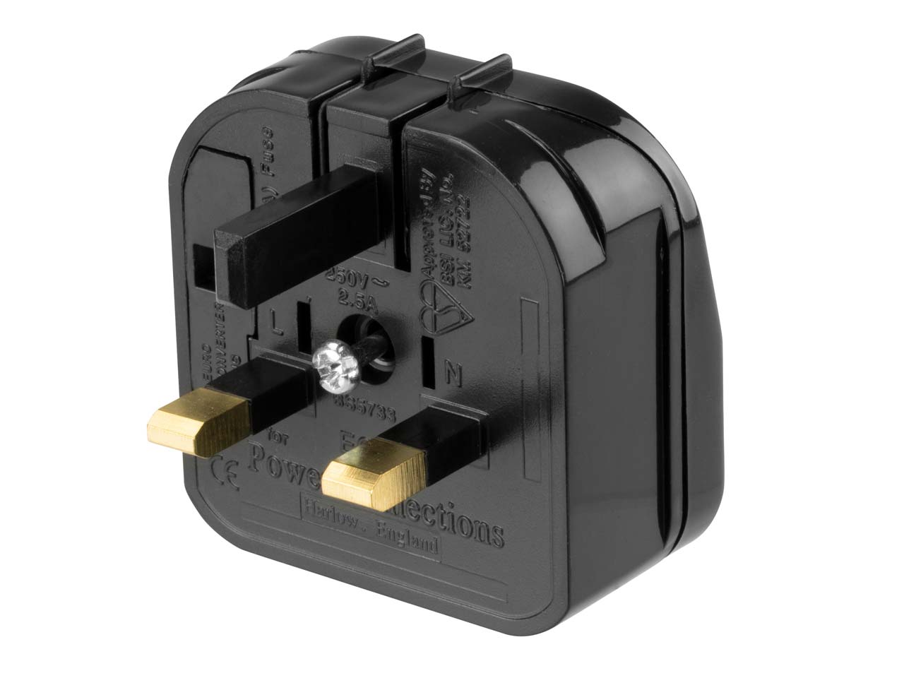 EU Europlug Flat 2 Pin Plug To UK 3 Pin Plug Converter - cooksongold.com