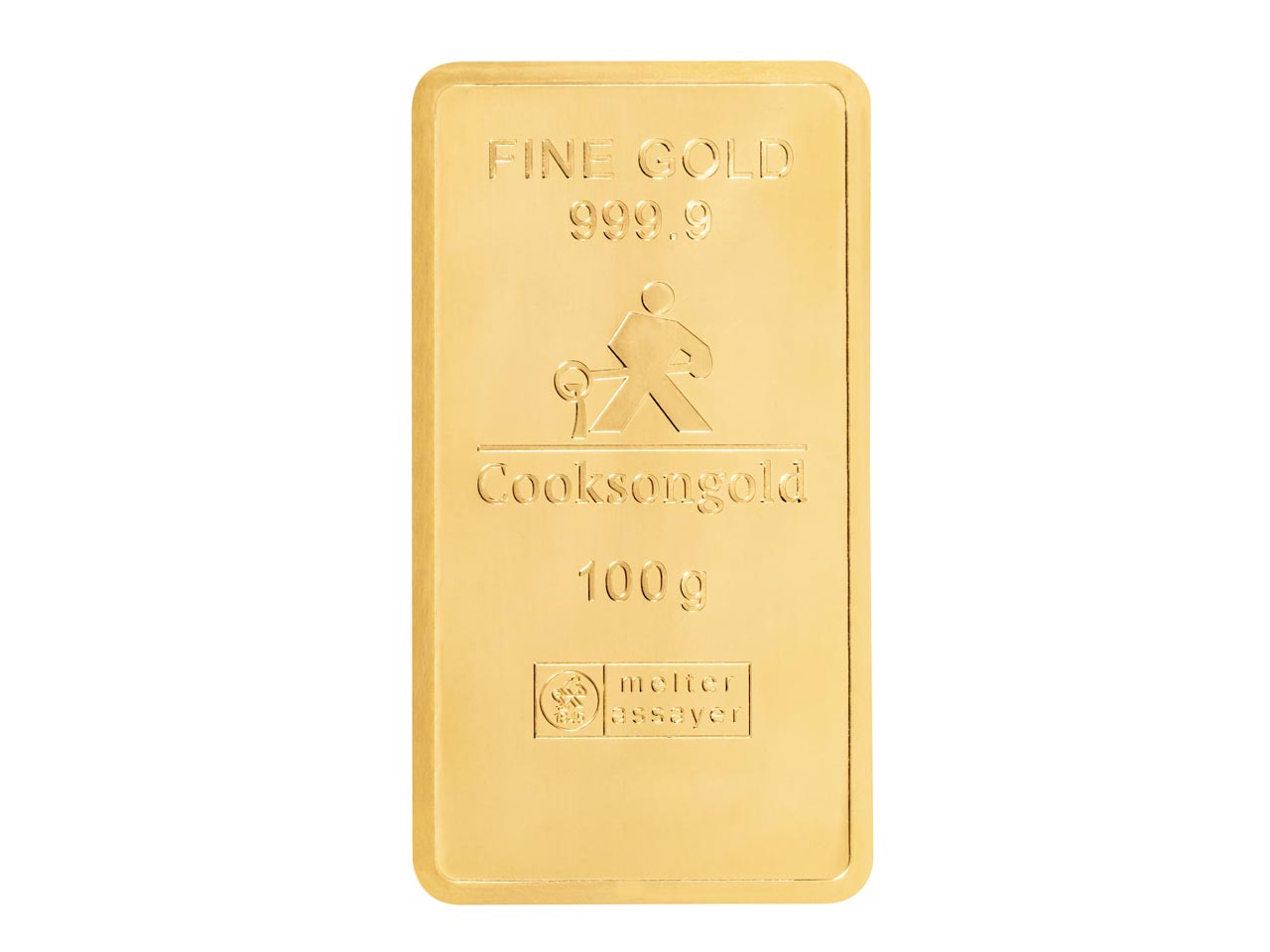 Fine Gold Bar 100gm Stamped UK Design With A Serial Number And Supplied ...