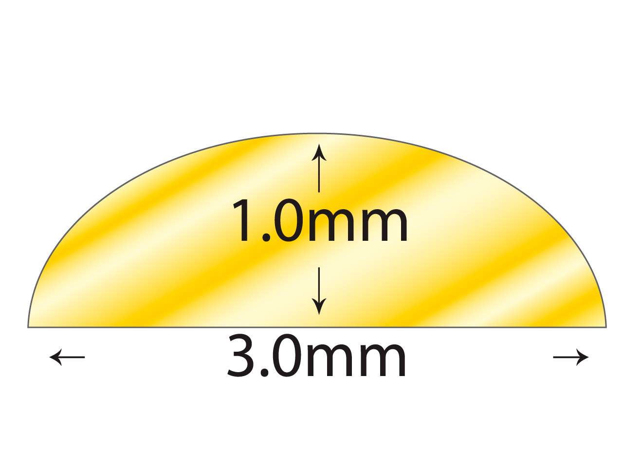 9ct Yellow Gold D Shape Wire 3.00mm X 1.00mm, 100% Recycled Gold ...