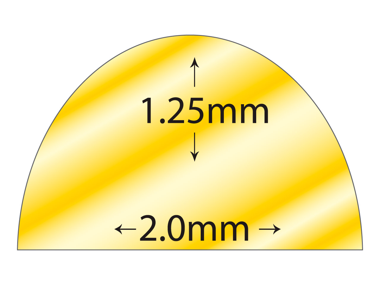 18ct Yellow Gold D Shape Wire 2.00mm X 1.25mm, 100% Recycled Gold ...