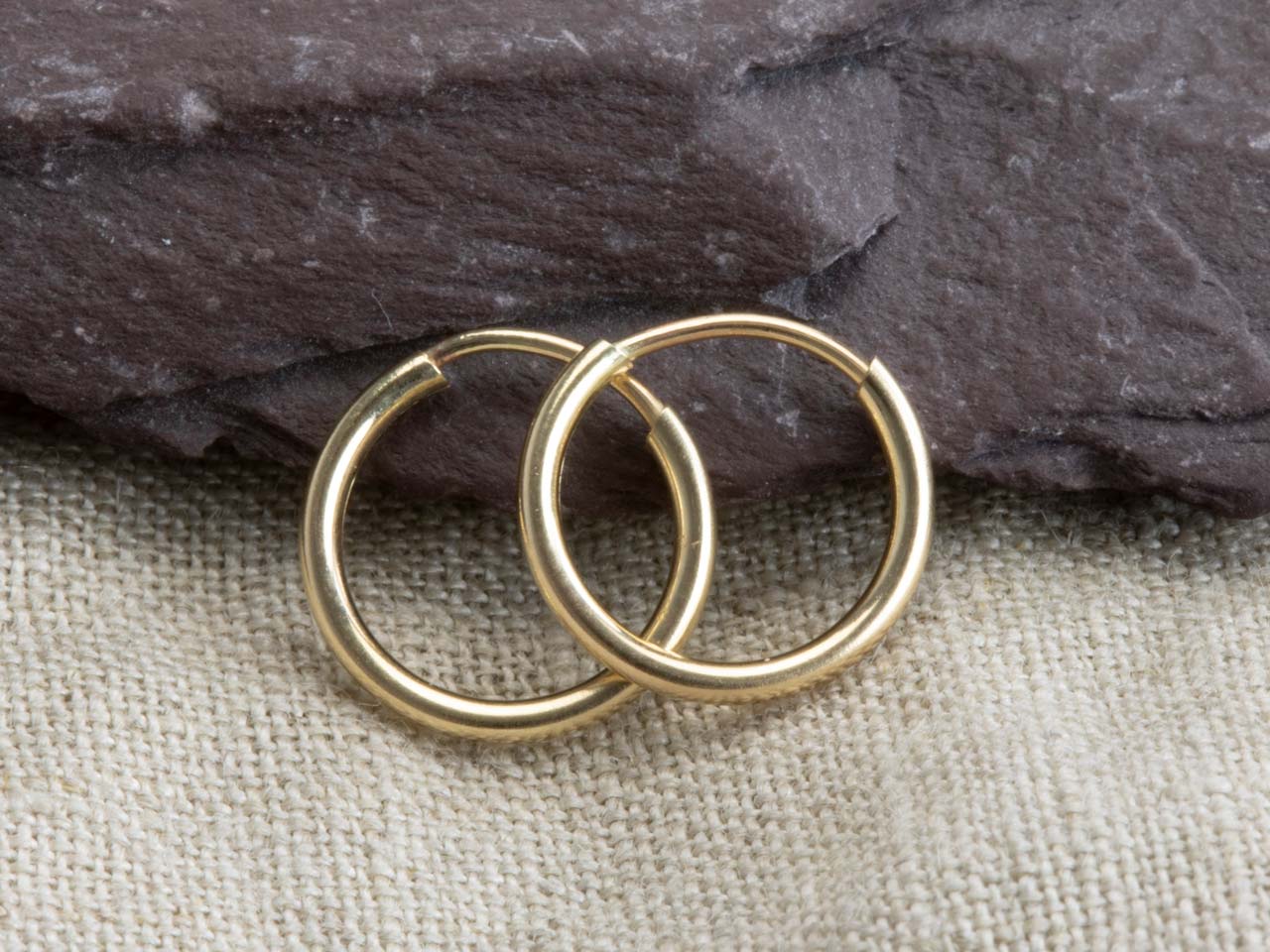 Gold Filled Endless Hoops 10mm Pack of 2 - cooksongold.com