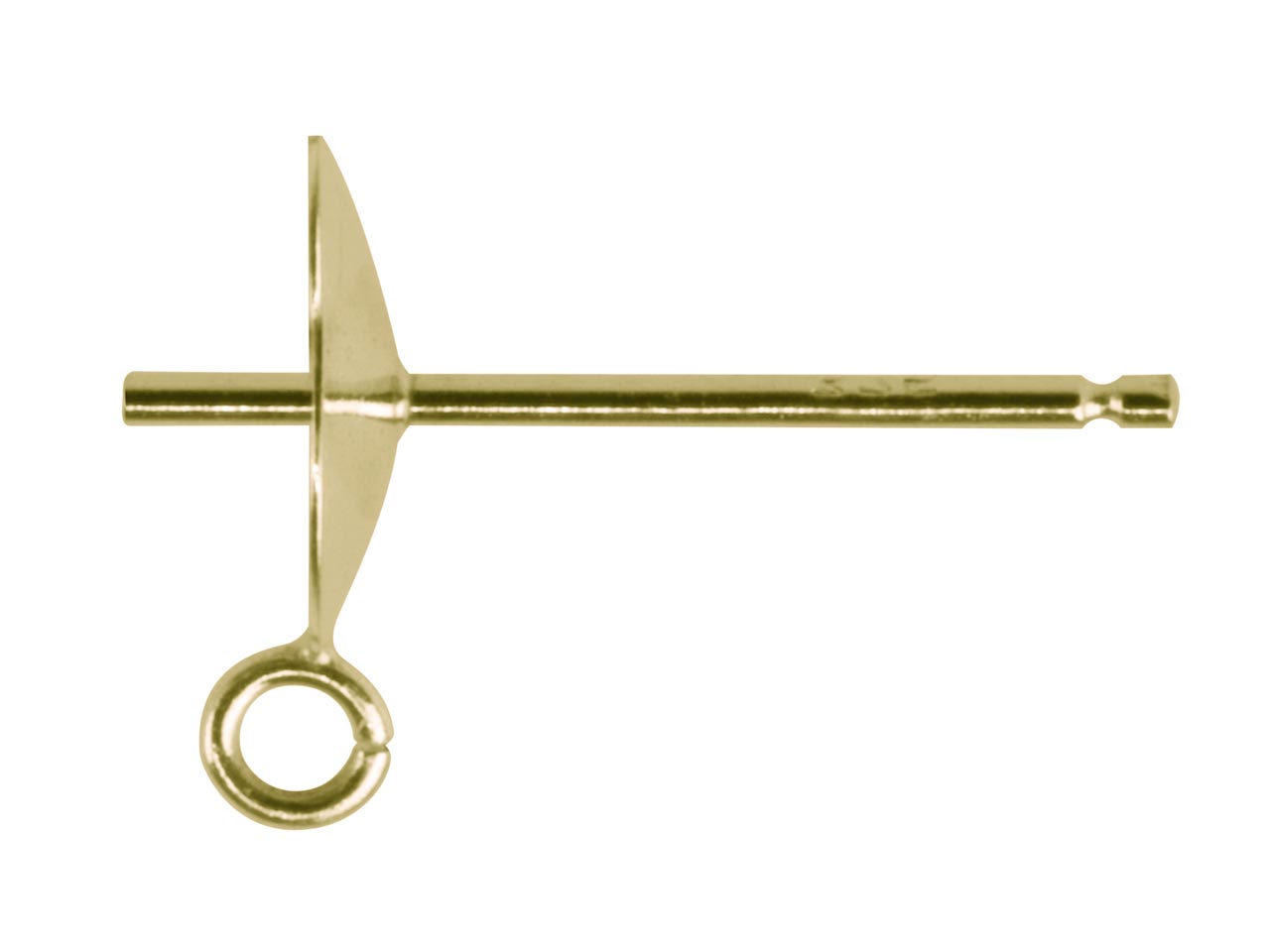 Gold Plated Cup Peg Post Ring 3mm Pack of 10 - cooksongold.com