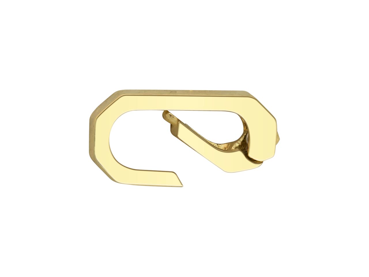 9ct Yellow Gold Oval Spring Gate Clasp 6x12mm - cooksongold.com