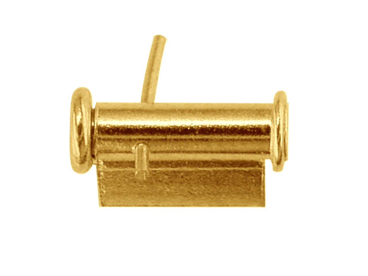 18ct Yellow Gold Tube Brooch Catch 6.5mm Top Opening - cooksongold.com