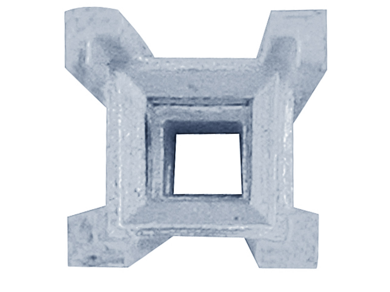 Sterling Silver Square 4 Claw 3.0mm Setting - cooksongold.com