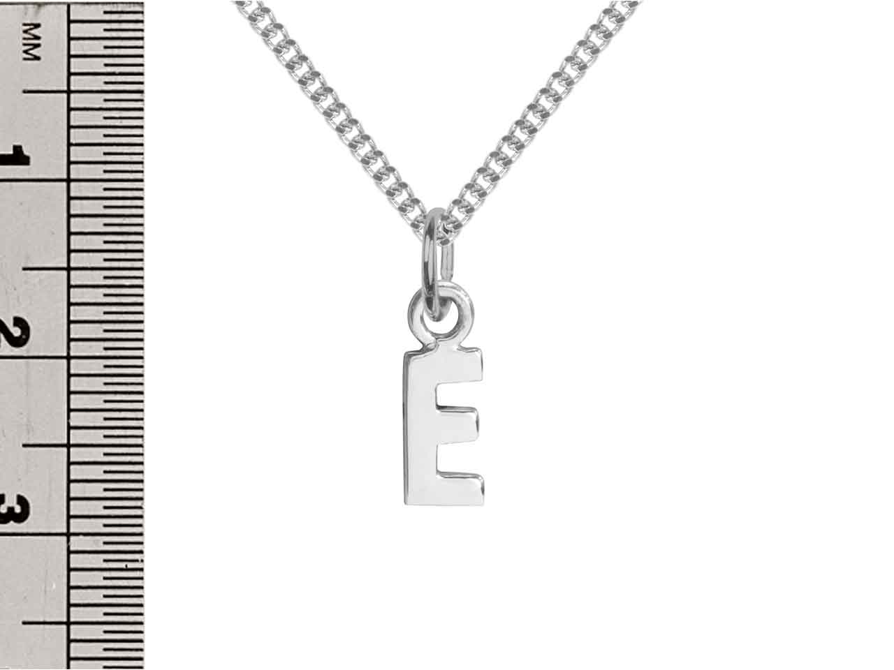 Sterling Silver Letter E Initial Charm - cooksongold.com