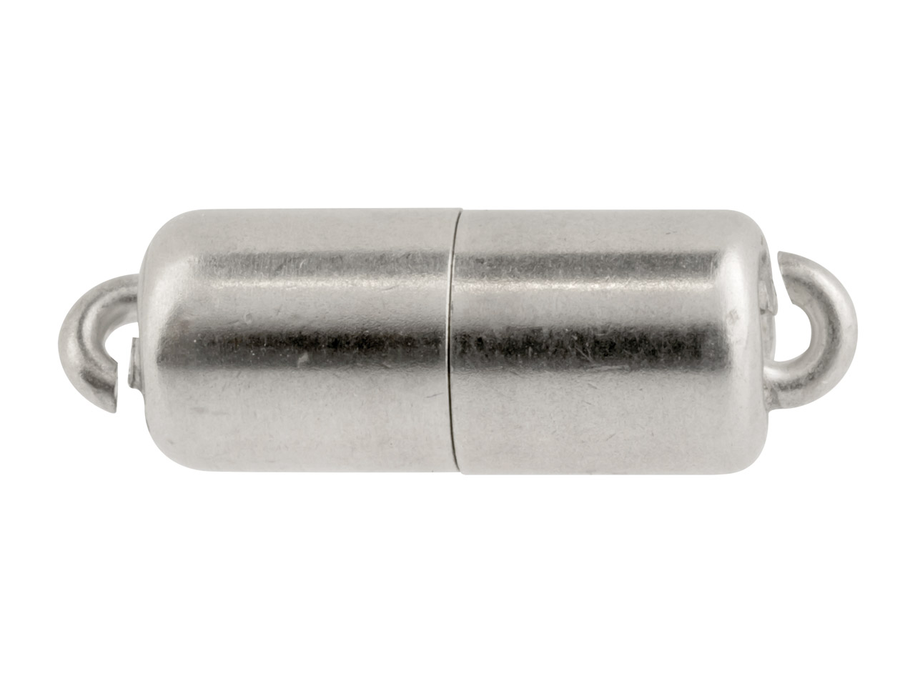 Sterling Silver Magnetic Clasp 6mm X 13mm 1 Row Barrel - cooksongold.com