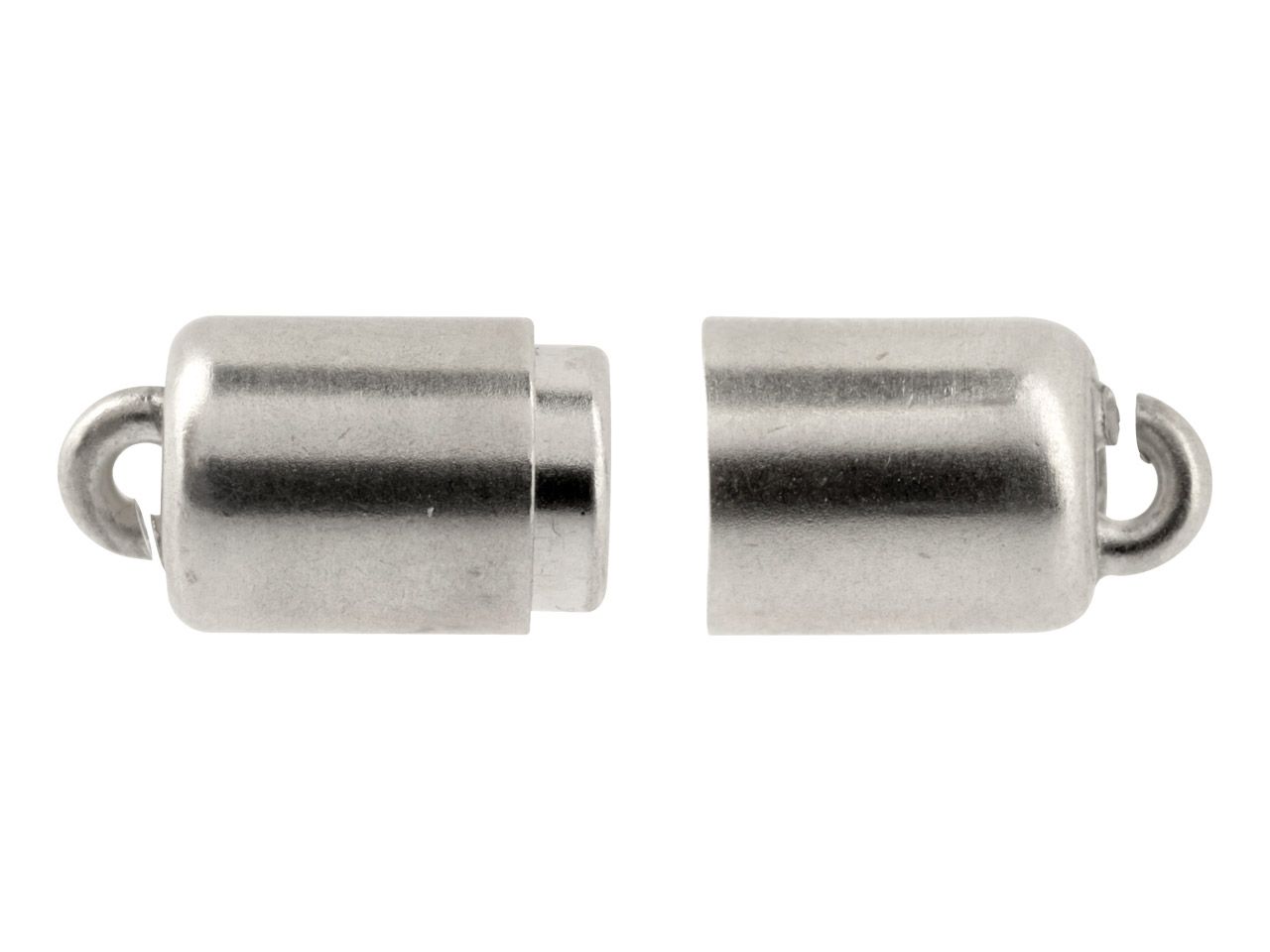 Sterling Silver Magnetic Clasp 6mm X 13mm 1 Row Barrel - cooksongold.com