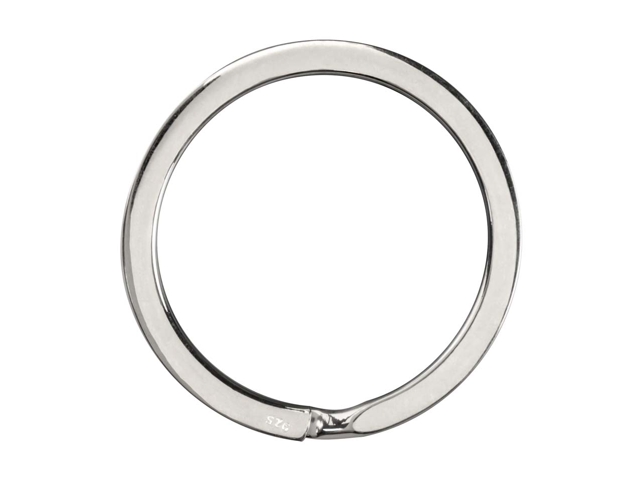 Sterling Silver Key Ring 32mm Split Ring, 3679 - cooksongold.com