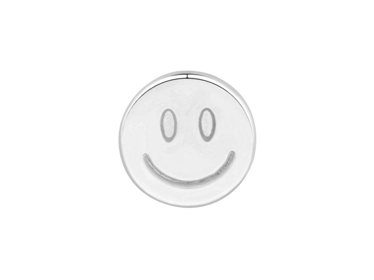 Sterling Silver Smiley Face Labret Tube 3mm - cooksongold.com