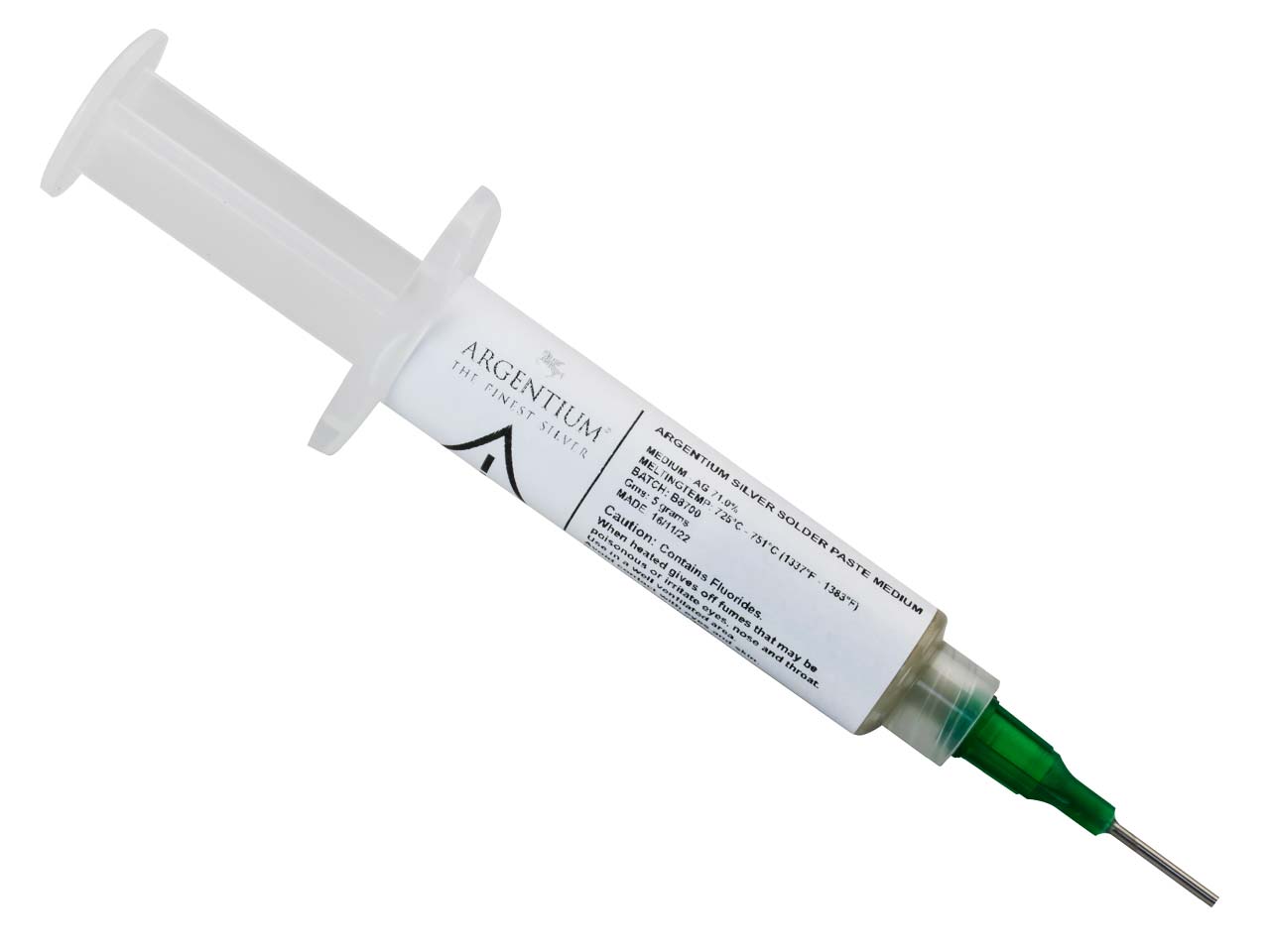 Argentium Silver Solder Paste 5g Medium, Syringe - cooksongold.com