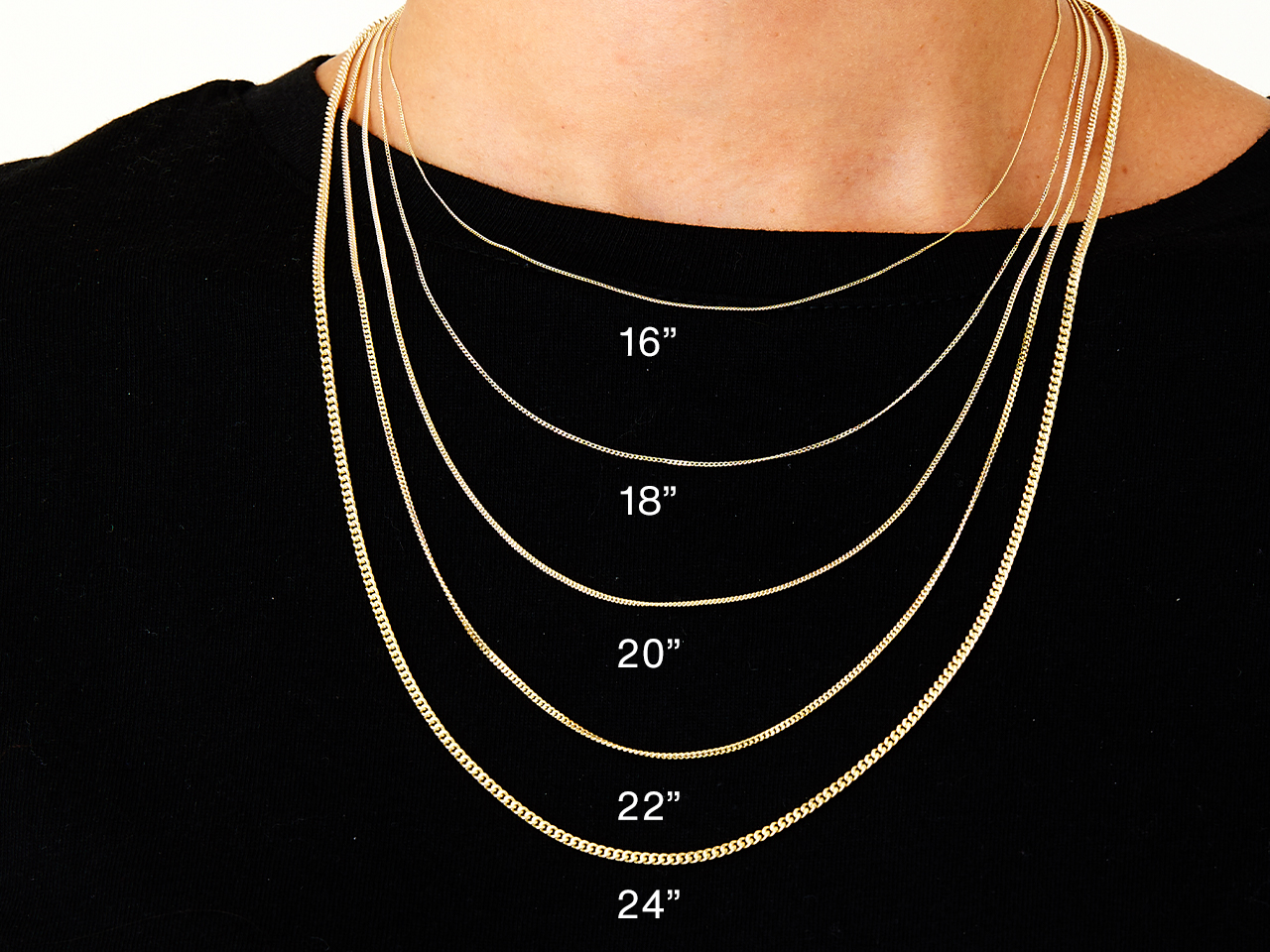 9ct Yellow Gold 0.5mm Diamond Cut Curb Chain 16"/40cm Unhallmarked ...