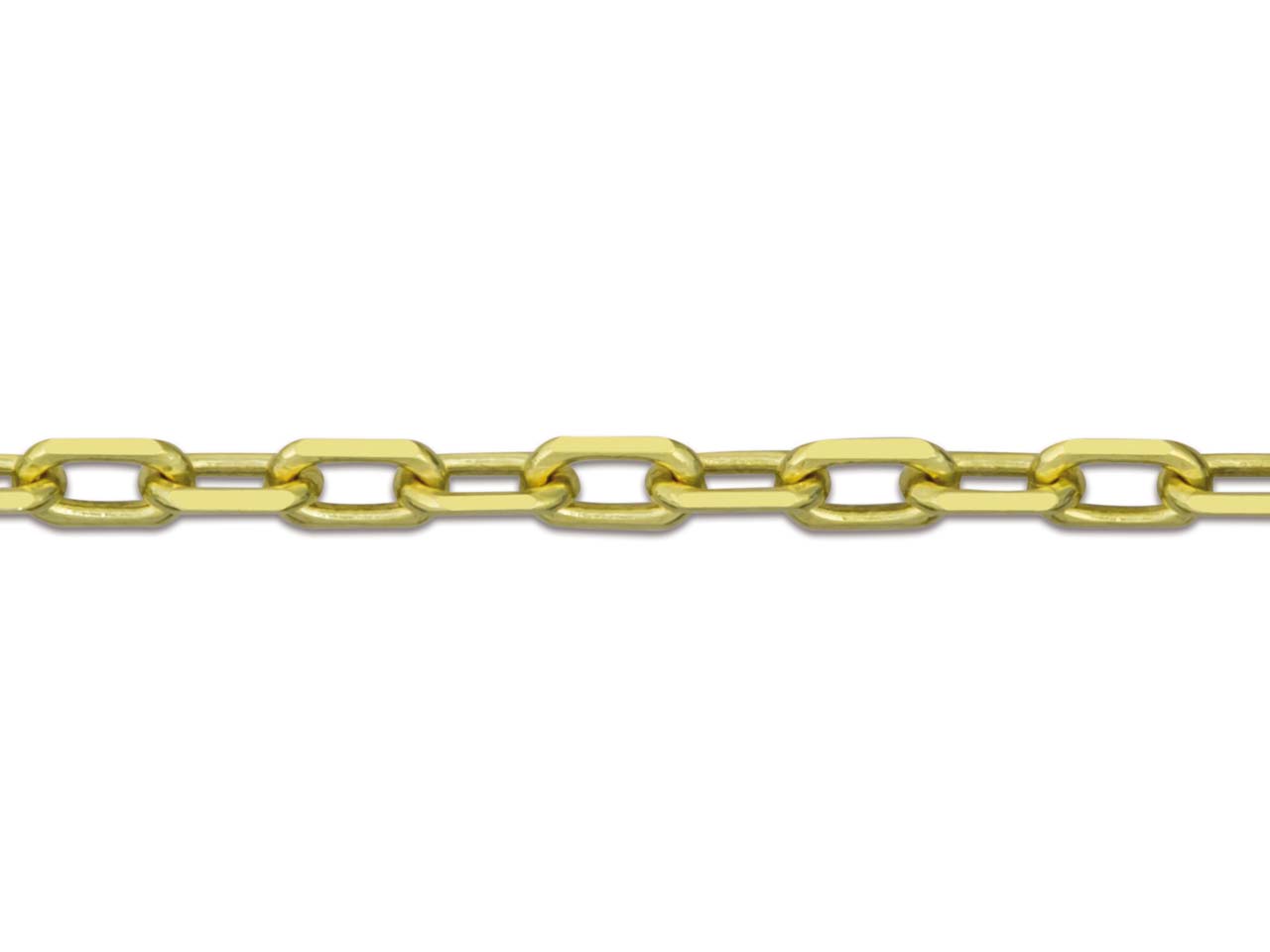 9ct Yellow Gold 2.0mm Square Diamond Cut Belcher Chain 18"/45cm ...