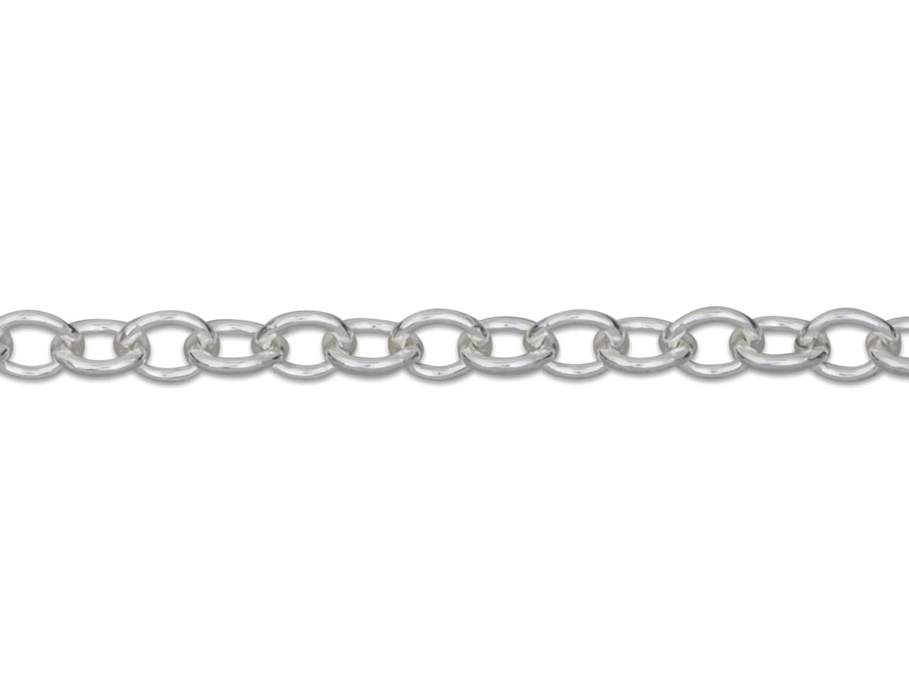 Sterling Silver 1.9mm Trace Chain 18"/45cm Unhallmarked - cooksongold.com
