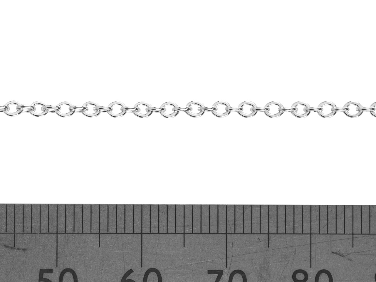 Argentium 960 1.9mm Loose Hammered Oval Trace Chain - cooksongold.com